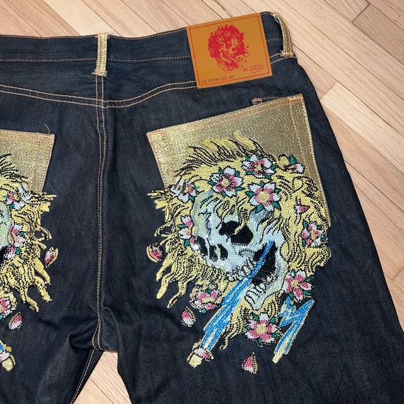 Ed Hardy | Jeans | Ed Hardy Denim With Rhinestone Skull Decal Sz 4 ...